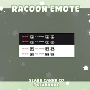 Racoon | Animated Nodders Emote for Twitch, Discord and Youtube | 2 ...