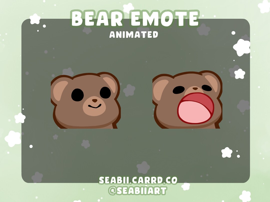 Oso / Pop Emote animado para Twitch, Discord y Youtube / 2 velocidades ...