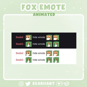 Animated Fox Emote: Hiding Bush Meme, Twitch/discord/youtube (digital ...