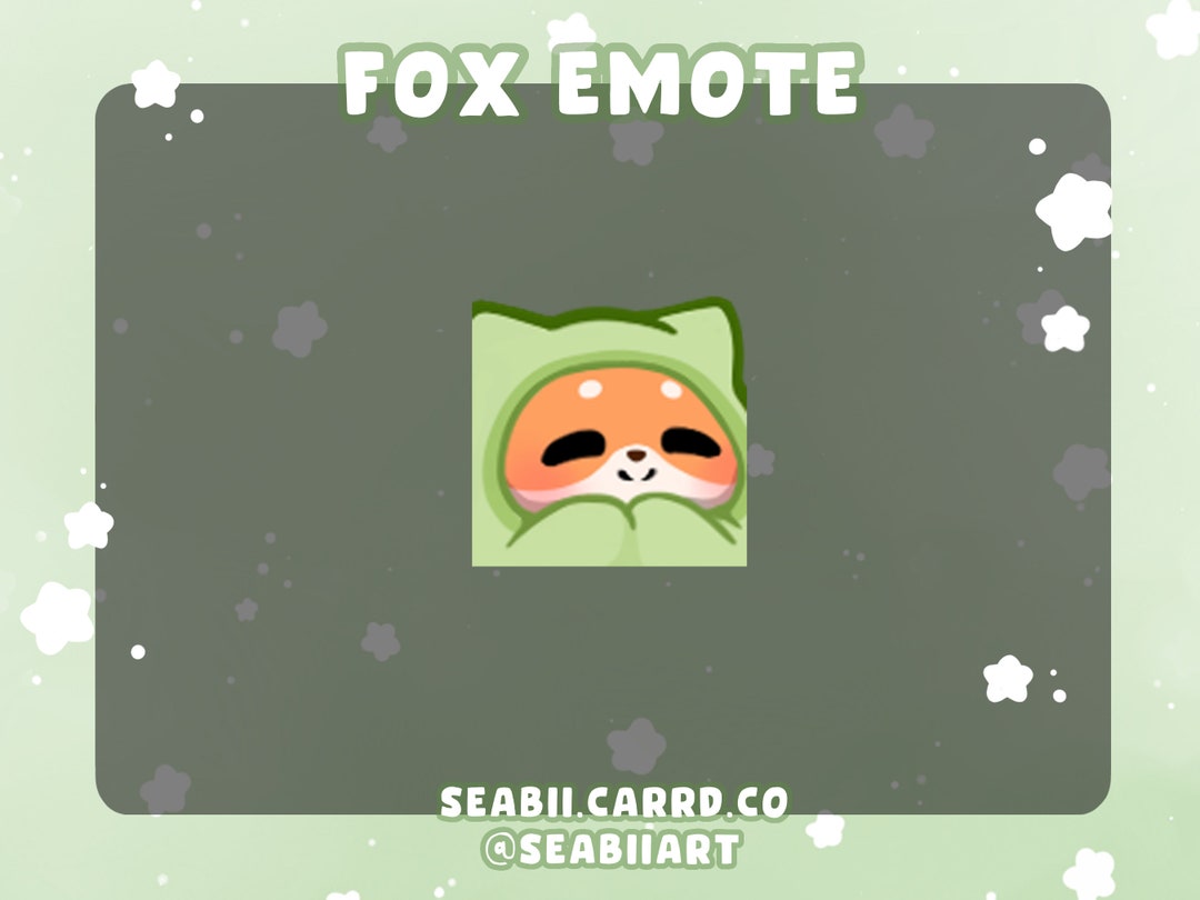Fox Comfy Blanket Emote for Twitch, Discord and Youtube P2U Emote - Etsy