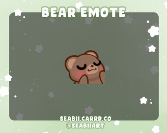 Cute Bear Animated Emote No Sign Emote Kawaii Brown Bear Emoji for ...