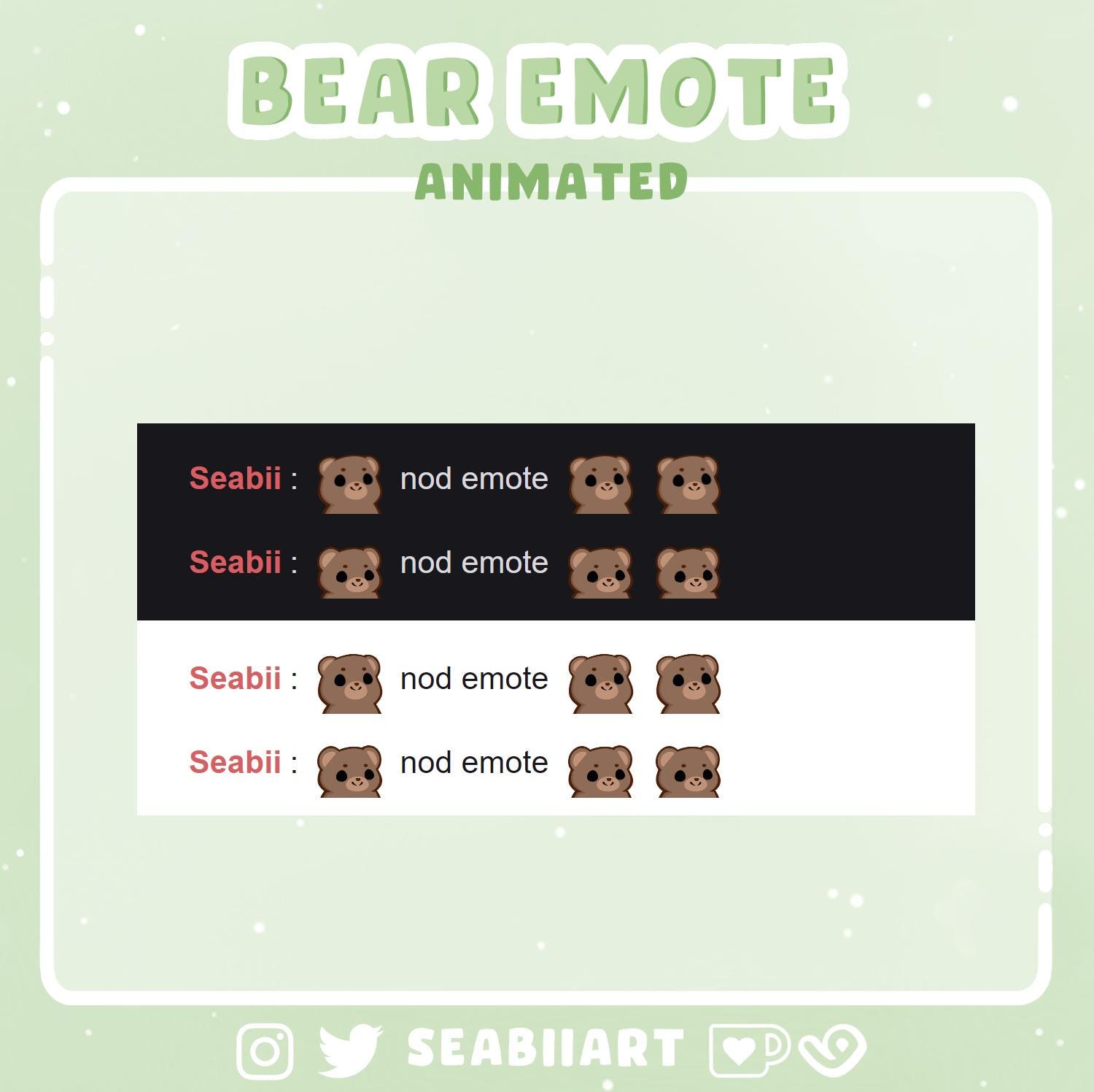 Bear | Animated Nodders Emote for Twitch, Discord and Youtube | 2 ...
