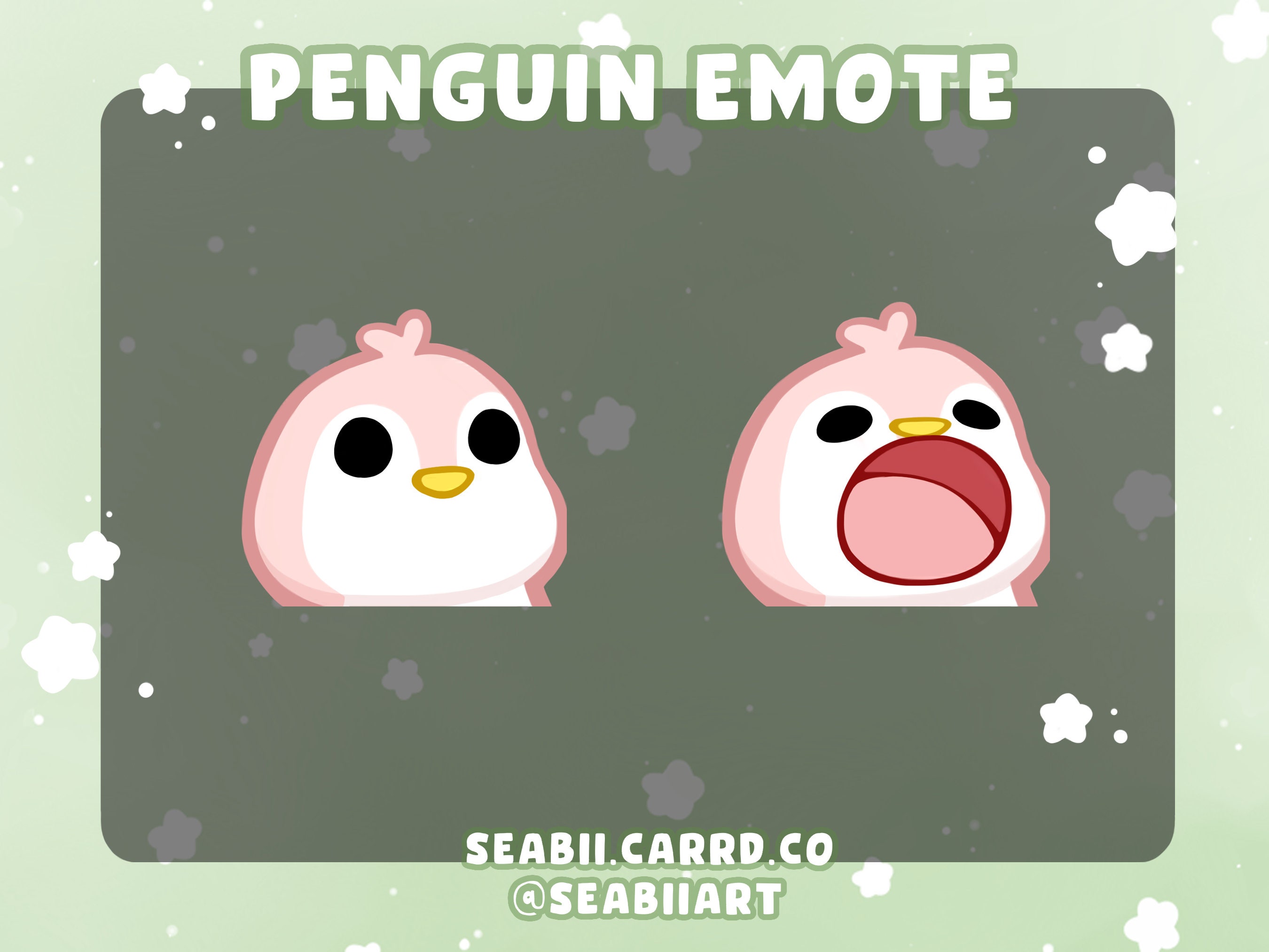 Penguin Animated Pop Emote for Twitch, Discord and Youtube 2 Different ...