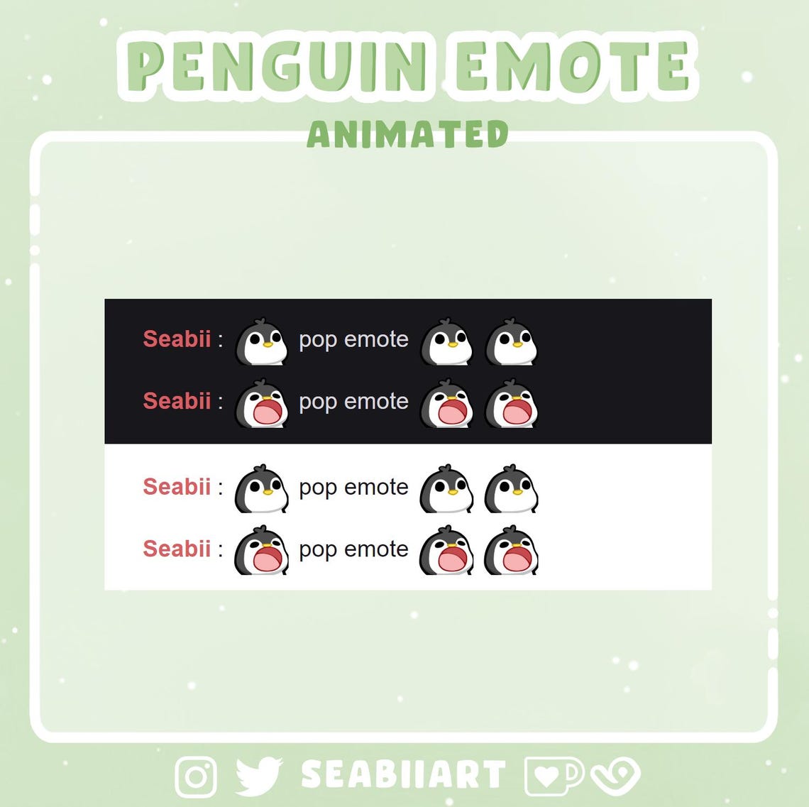 Penguin | Animated Pop Emote for Twitch, Discord and Youtube | 2 ...