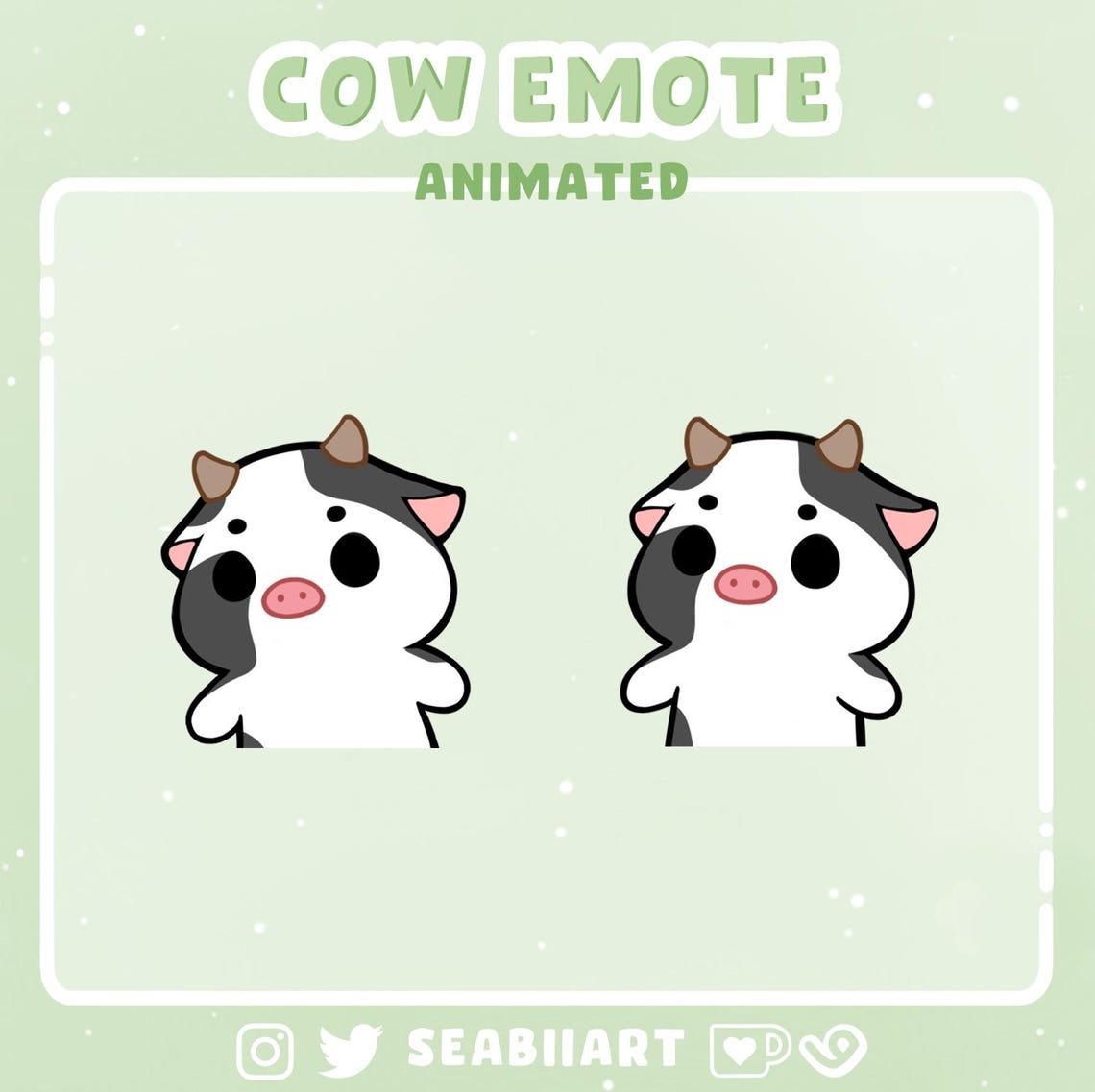Animated Cow Emote: Happy Wiggle Dance, Twitch/discord/youtube (digital ...