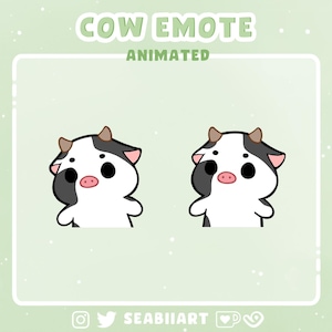 Animated Cow Emote: Happy Wiggle Dance, Twitch/discord/youtube (digital ...