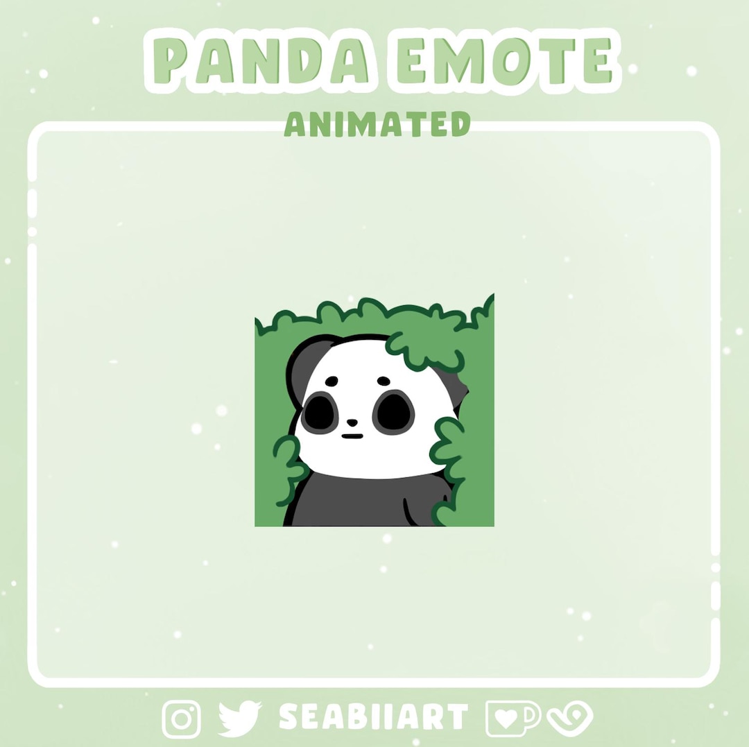 Animated Panda Emote: Hiding Bush Meme, Twitch/discord/youtube (digital ...
