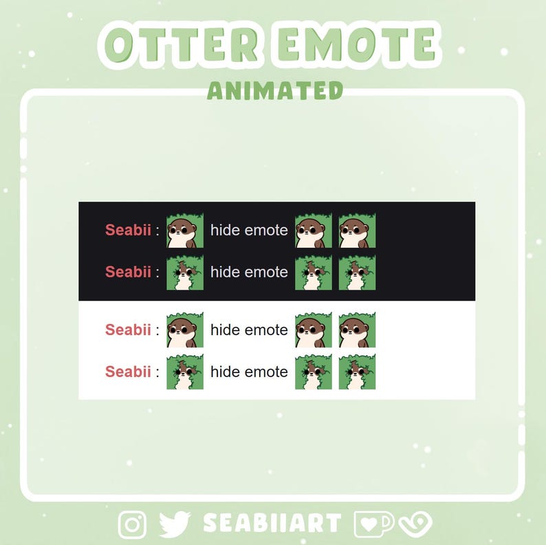 Otter | Animated Hiding Bush Meme Emote for Twitch, Discord and Youtube ...