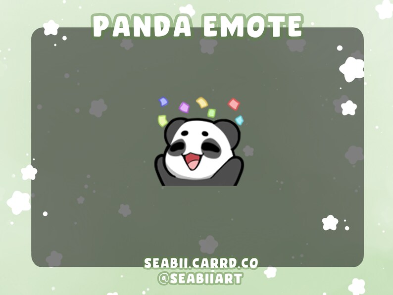 Panda Hype Celebrate Emote for Twitch, Discord and Youtube P2U Emote - Etsy
