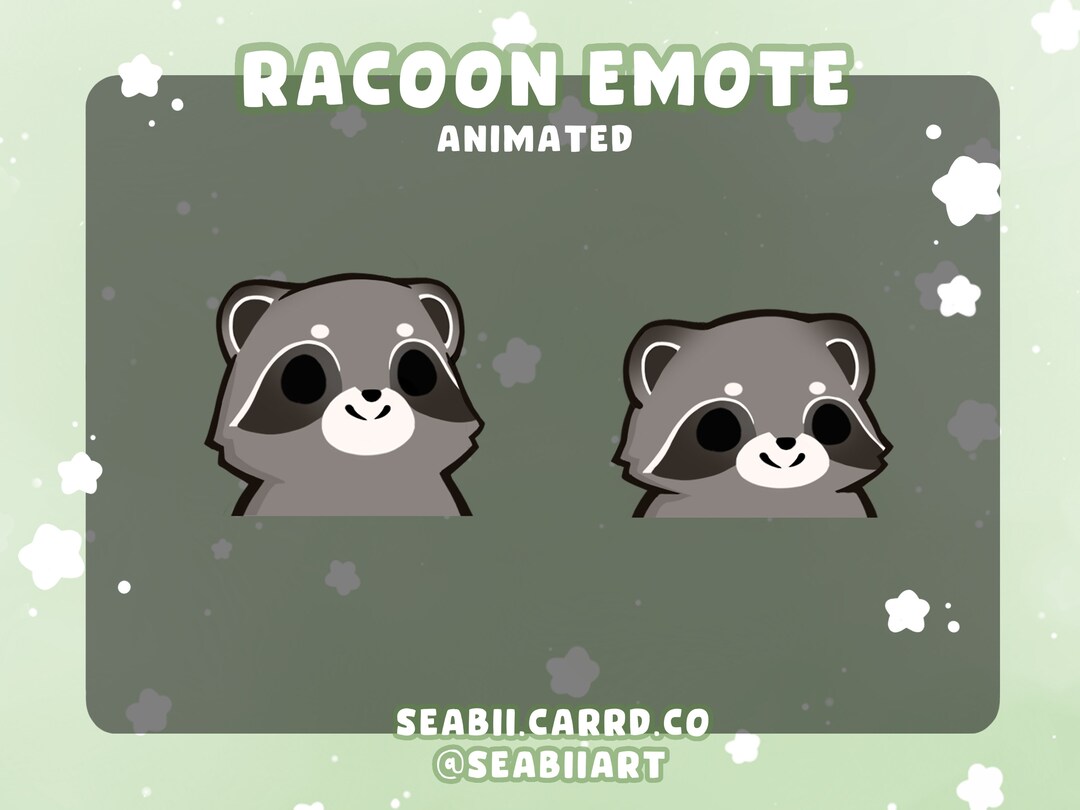 Racoon | Animated Nodders Emote for Twitch, Discord and Youtube | 2 ...