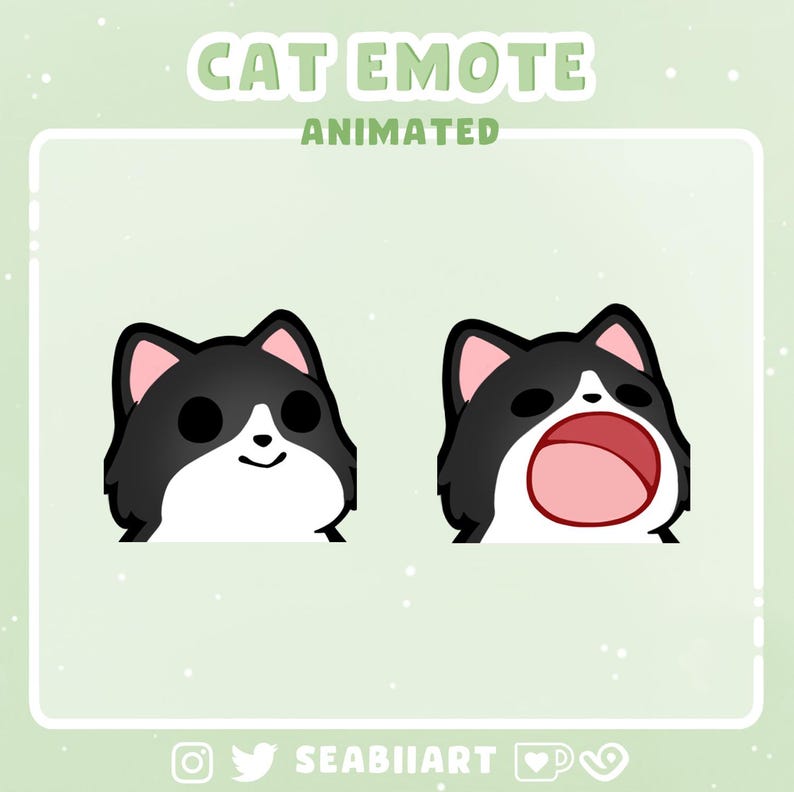 Tuxedo Cat | Animated Pop Emote for Twitch, Discord and Youtube | 2 ...