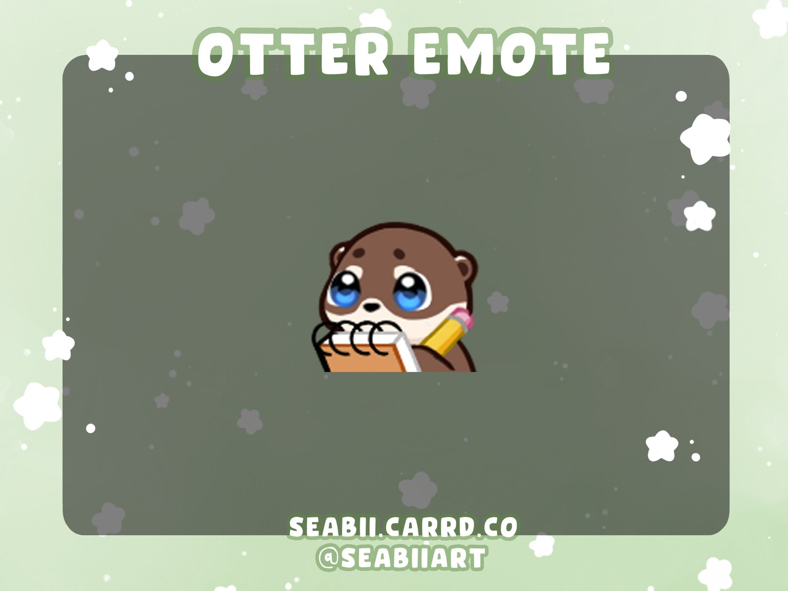 Otter List Note Write Emote for Twitch, Discord and Youtube P2U Emote ...