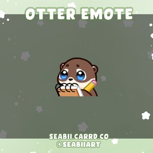 Otter List Note Write Emote for Twitch, Discord and Youtube P2U Emote ...