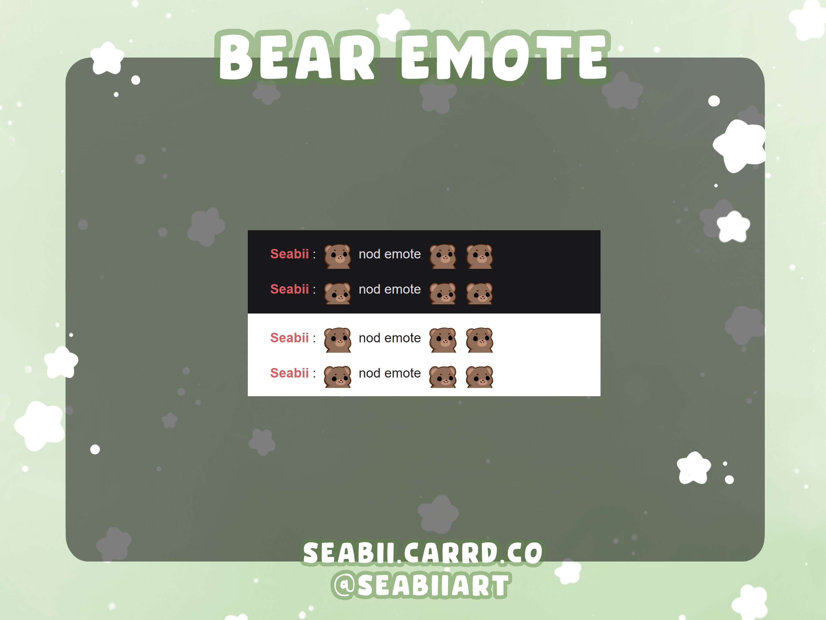 Bear Animated Nodders Emote for Twitch, Discord and Youtube 2 Different ...