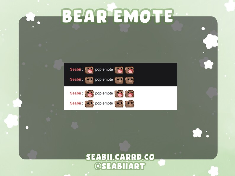 Oso / Pop Emote animado para Twitch, Discord y Youtube / 2 velocidades ...