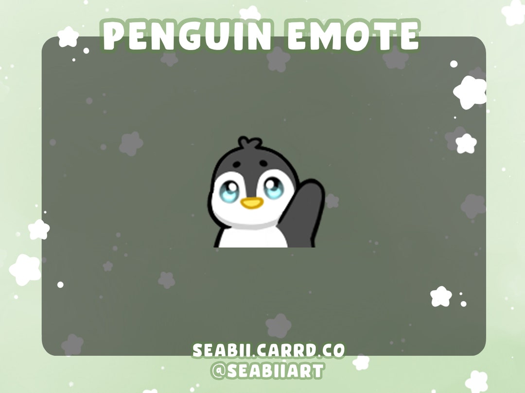 Penguin Wave Hi Hello Emote for Twitch, Discord and Youtube P2U Emote ...