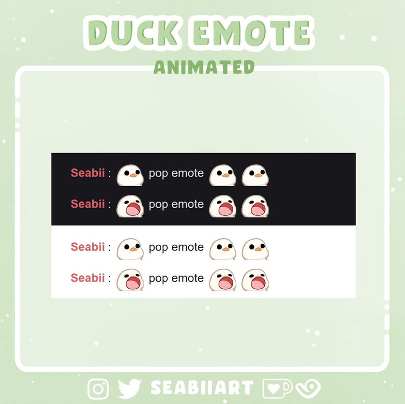 Duck | Animated Pop Yap Yapping Emote for Twitch, Discord and Youtube ...