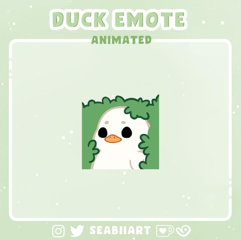 Duck | Animated Hiding Bush Meme Emote for Twitch, Discord and Youtube ...