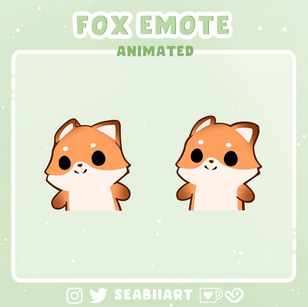 Animated Fox Emote: Happy Wiggle Dance, Twitch/discord/youtube (digital ...