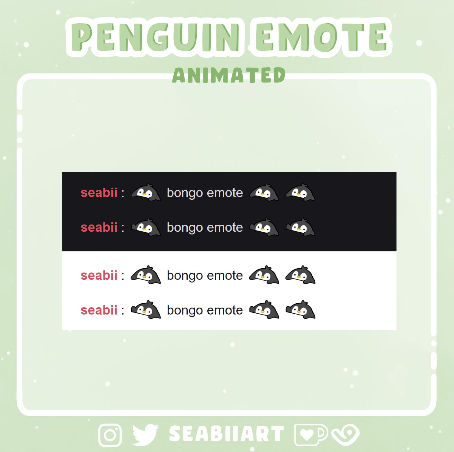 Penguin | Animated Bongo Emote for Twitch, Discord and Youtube | 2 ...