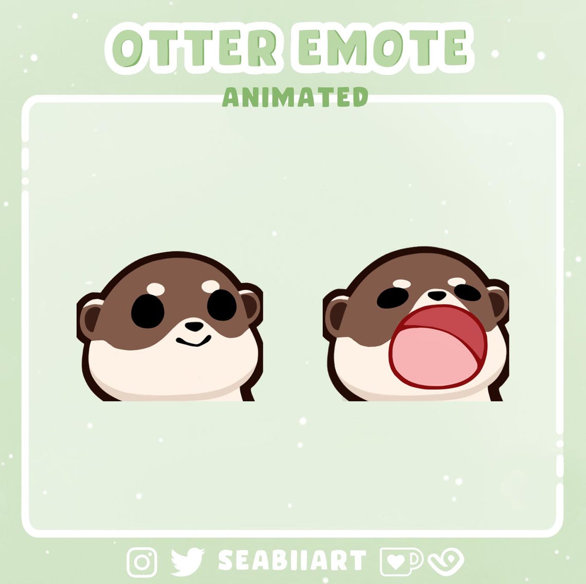 Otter | Animated Pop Emote for Twitch, Discord and Youtube | 2 ...