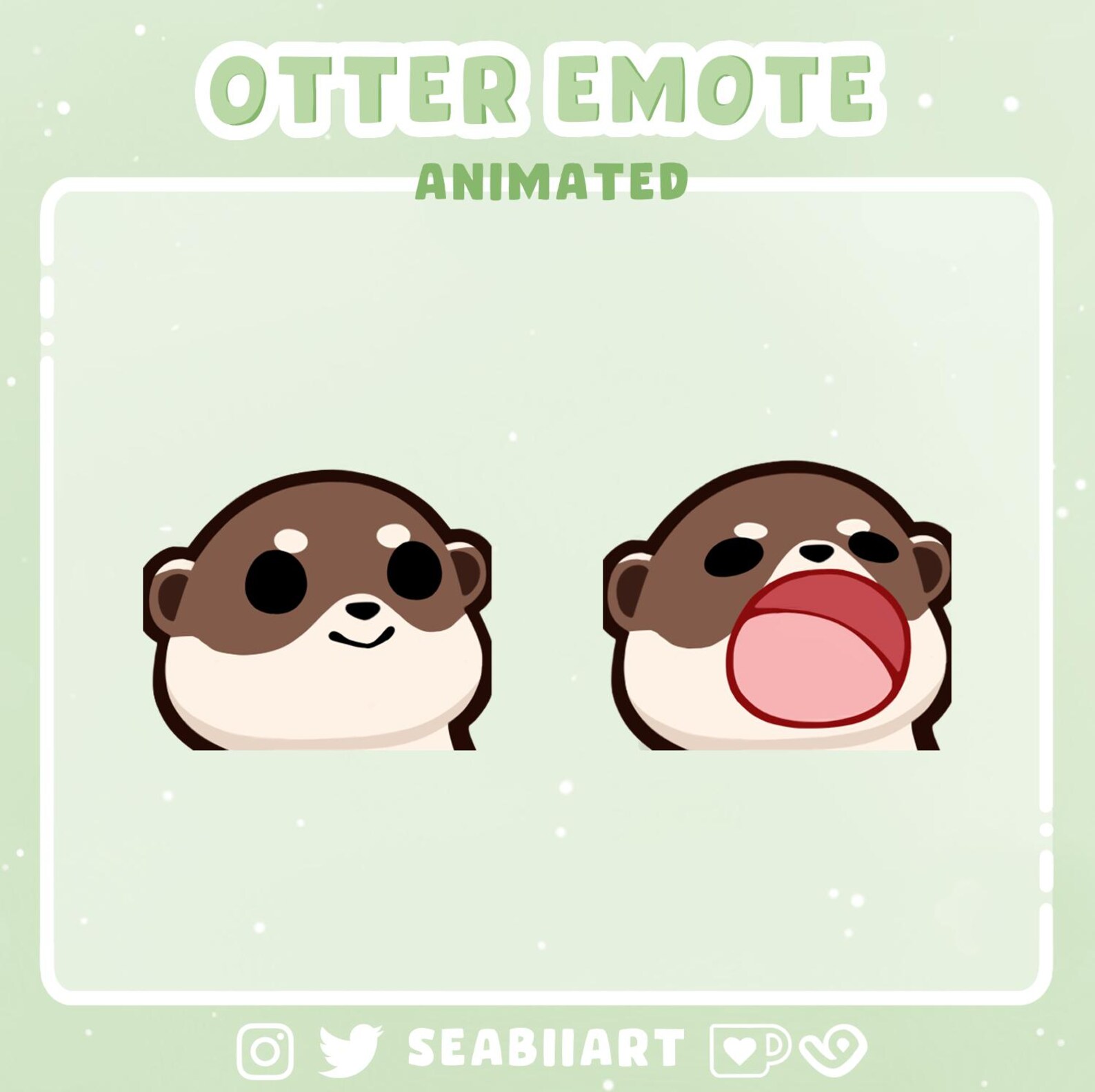 Otter | Animated Pop Emote for Twitch, Discord and Youtube | 2 ...