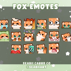 Fox Emote Pack for Twitch, Discord and Youtube P2U Emotes - Etsy