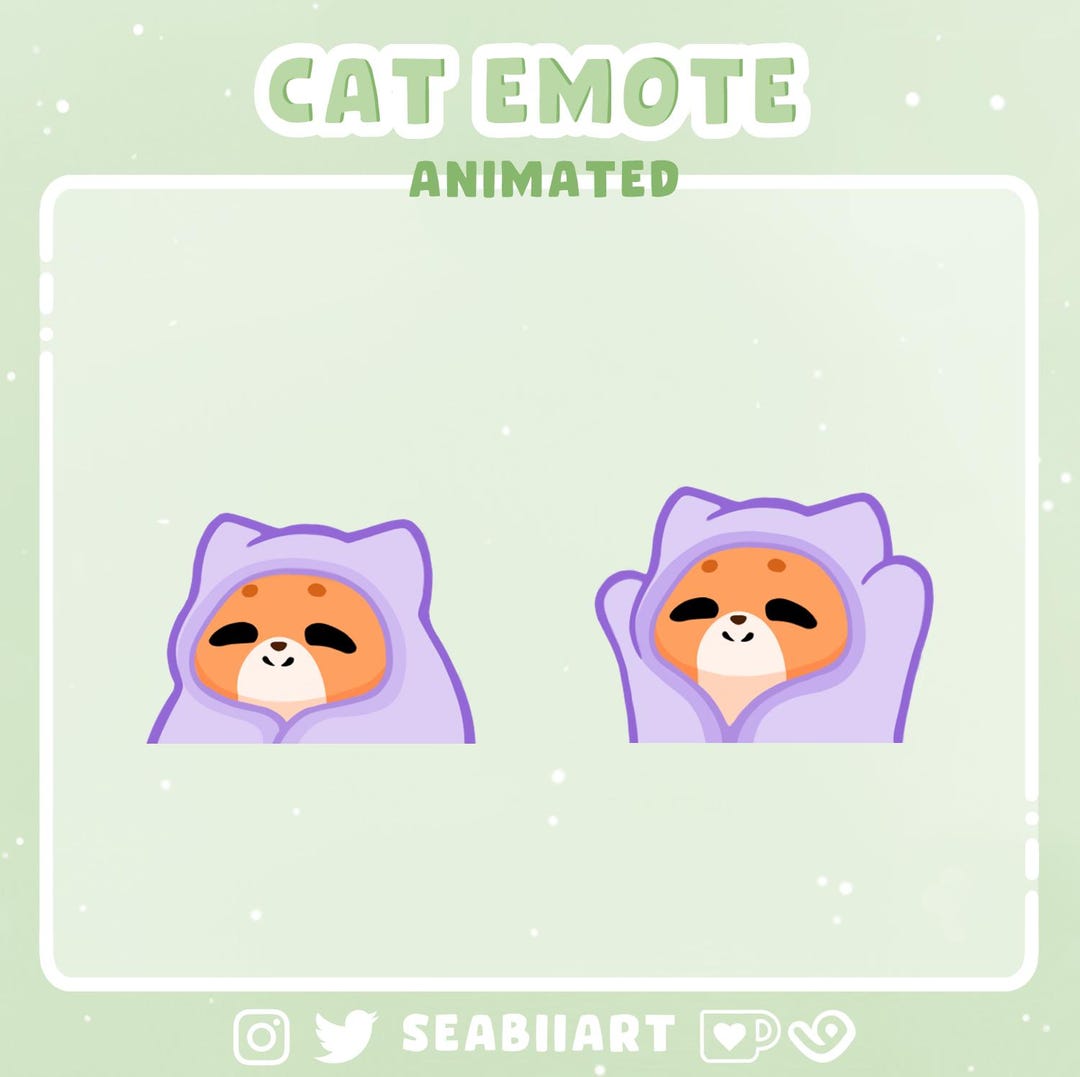Animated Orange Cat Emote: Blankie Comfy Dance, Twitch/discord/youtube ...