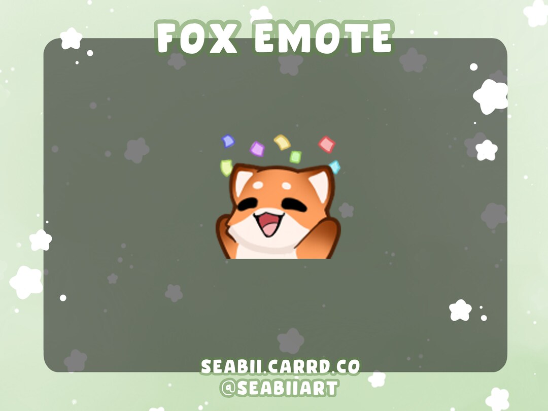 Fox Hype Celebrate Emote for Twitch, Discord and Youtube P2U Emote - Etsy