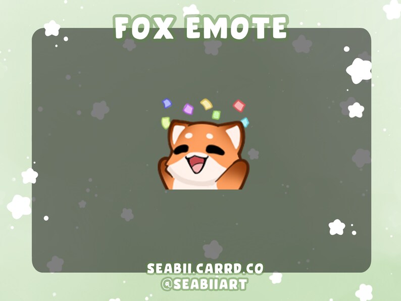 Fox Hype Celebrate Emote for Twitch, Discord and Youtube P2U Emote - Etsy