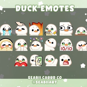 Duck Emote Pack for Twitch, Discord and Youtube P2U Emotes - Etsy