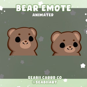 Bear Animated Nodders Emote for Twitch, Discord and Youtube 2 Different ...