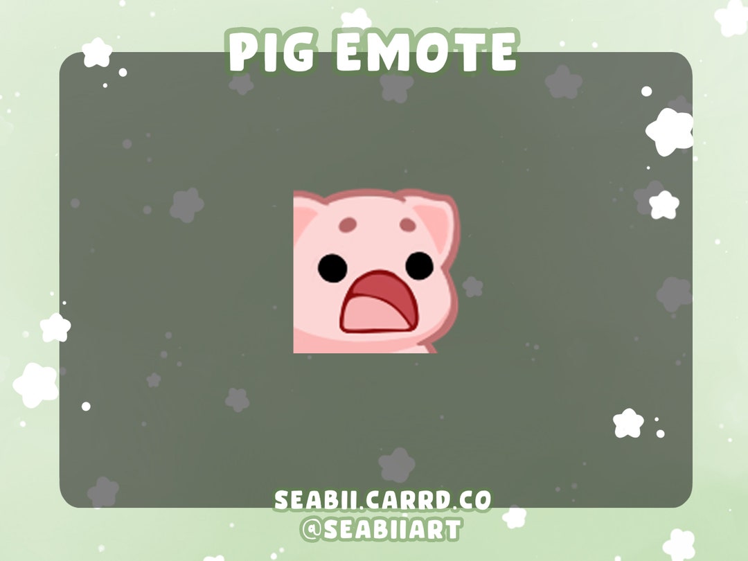 Pig Shocked Gasp Emote for Twitch, Discord and Youtube P2U Emote - Etsy UK