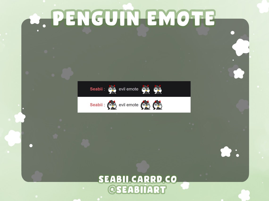 Animated Evil Penguin Emote for Streaming Devil Horns Halloween Twitch ...
