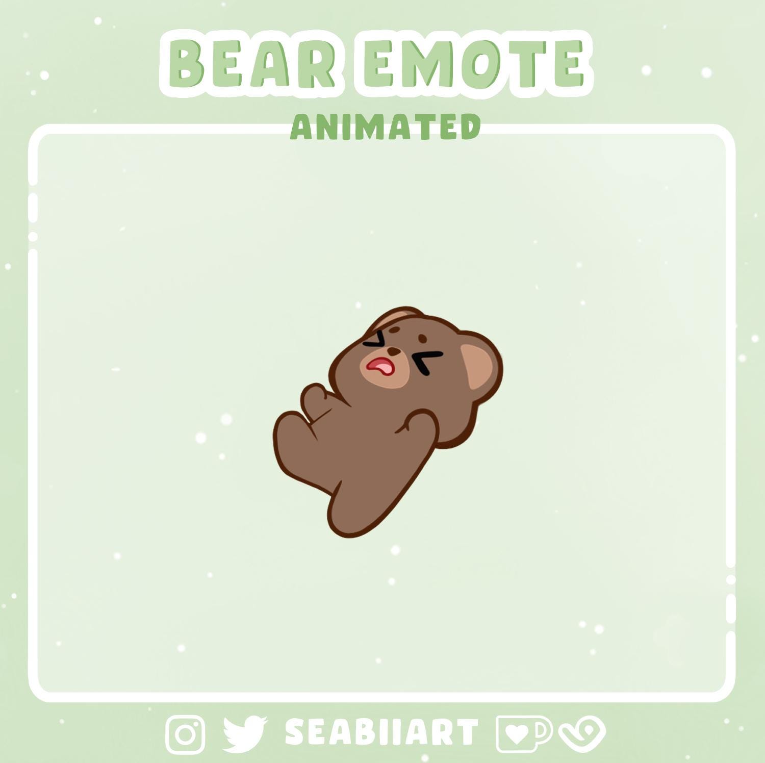 Animated Bear Emote: Temper Tantrum, Twitch/discord/youtube (digital ...