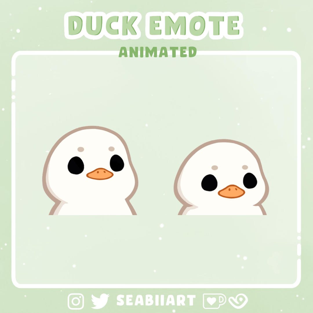 Animated Duck Emote: Nodders Nod Yes, Twitch/discord/youtube (digital ...