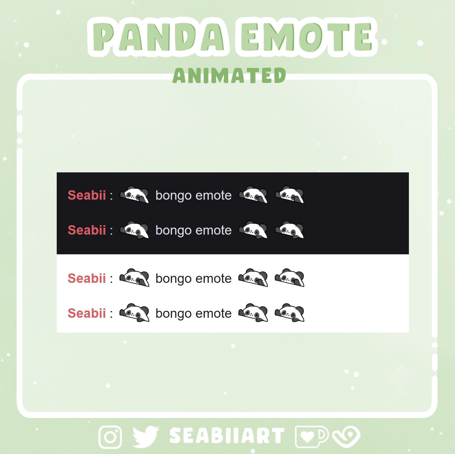 Panda | Animated Bongo Emote for Twitch, Discord and Youtube | 2 ...