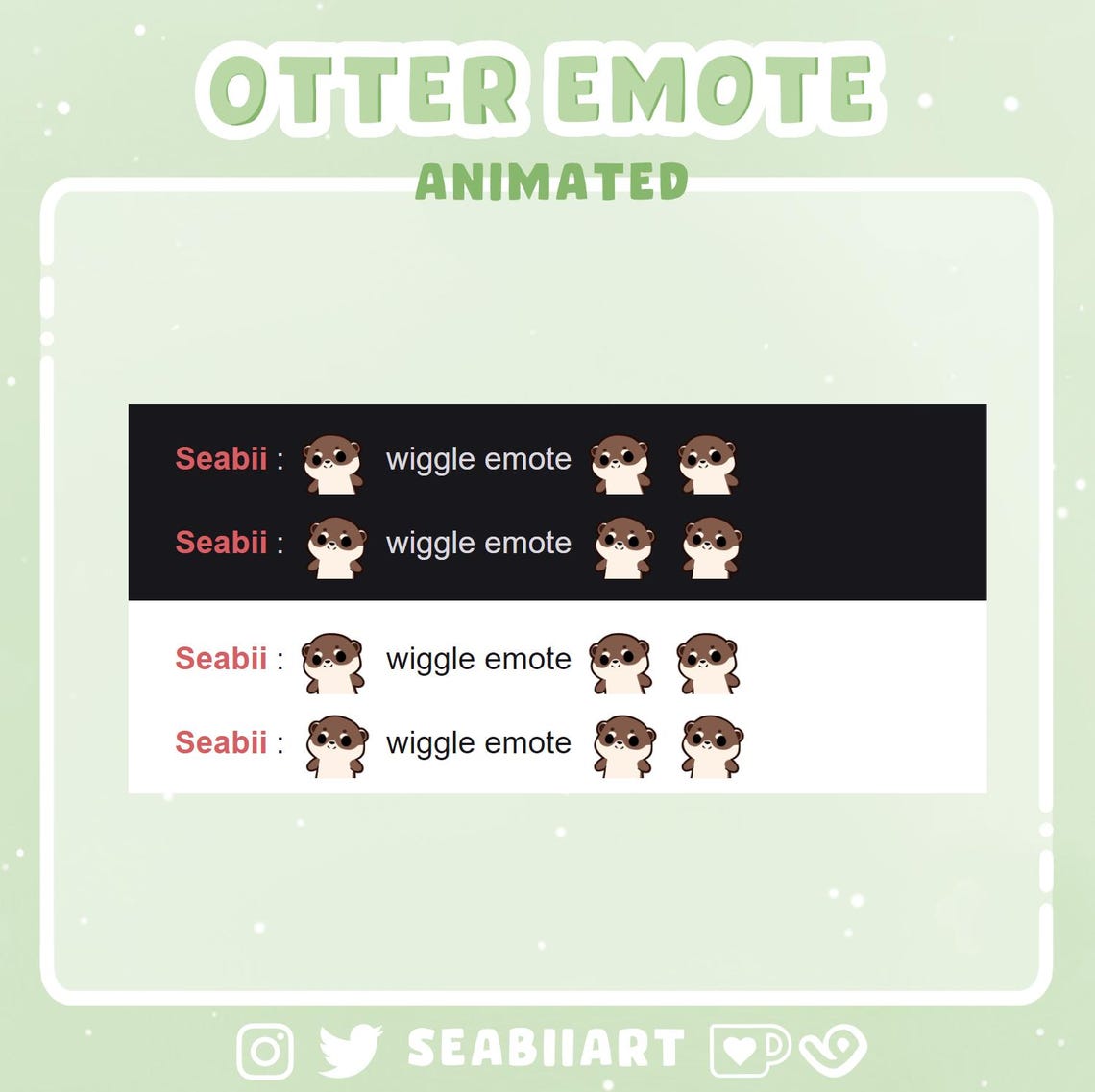 Otter | Animated Wiggle Dance Emote for Twitch, Discord and Youtube | 2 ...
