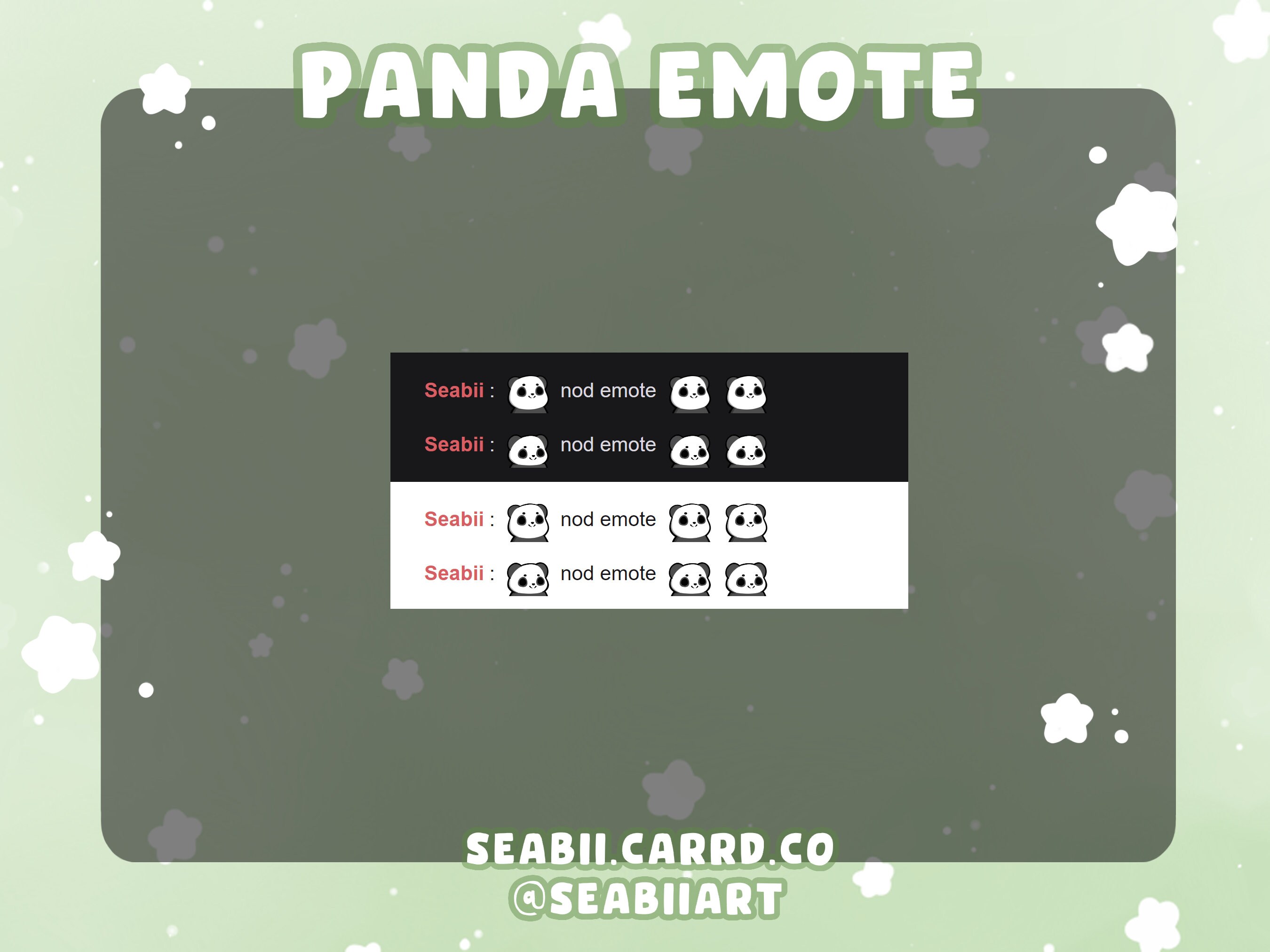 Panda Animated Nodders Emote for Twitch, Discord and Youtube 2 ...