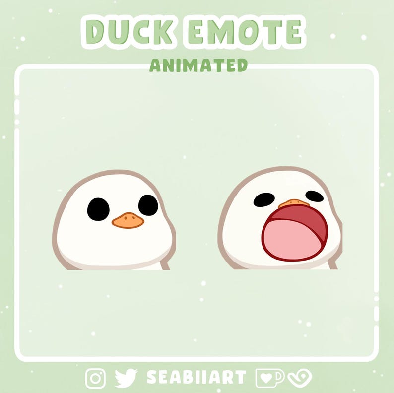Duck | Animated Pop Yap Yapping Emote for Twitch, Discord and Youtube ...