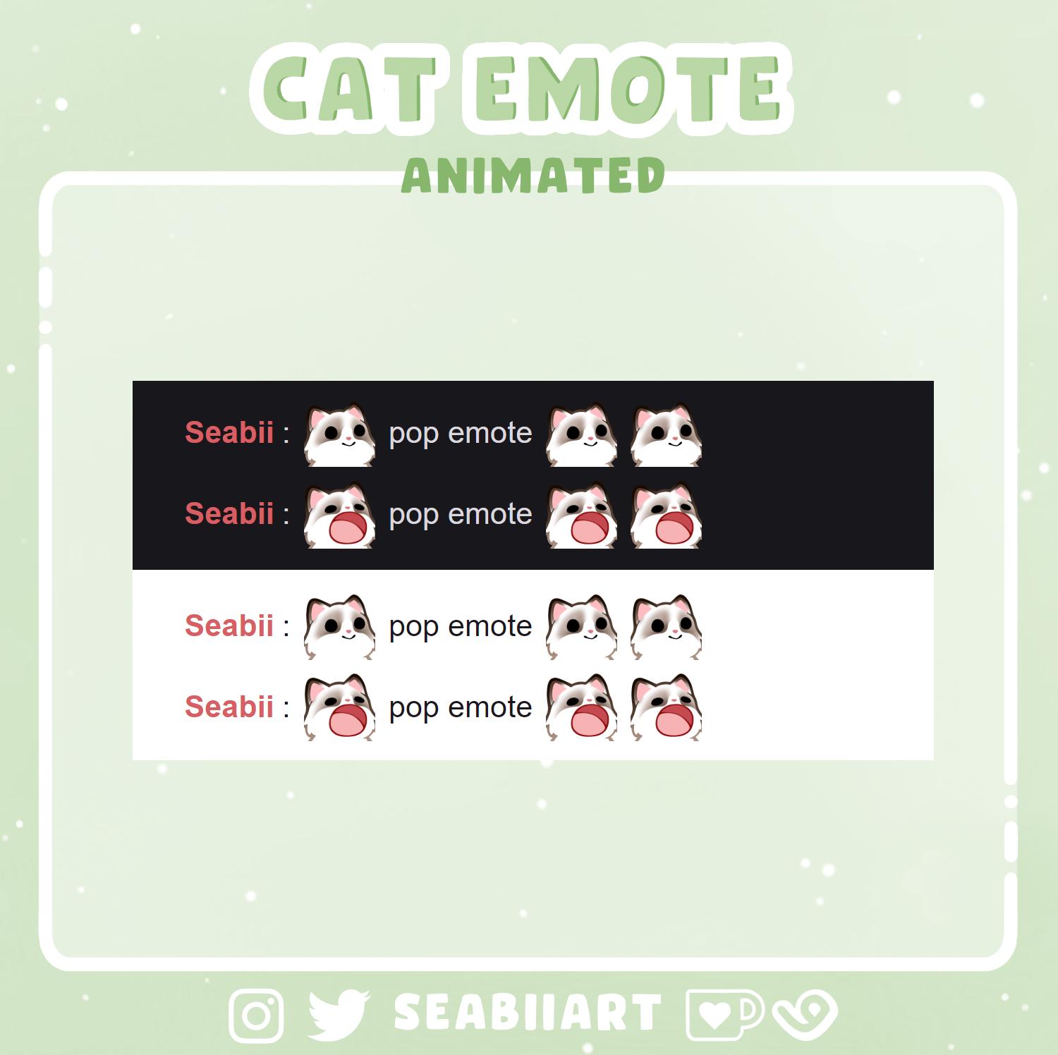 Ragdoll Cat Animated Emote: Pop Bep Bop, Twitch/discord/youtube ...