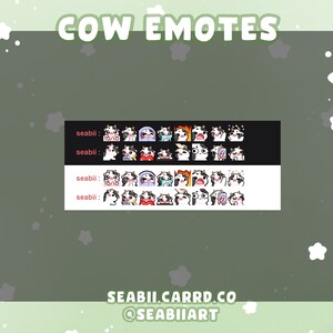 Cow Emote Bundle Pack for Twitch, Discord and Youtube P2U Emotes - Etsy
