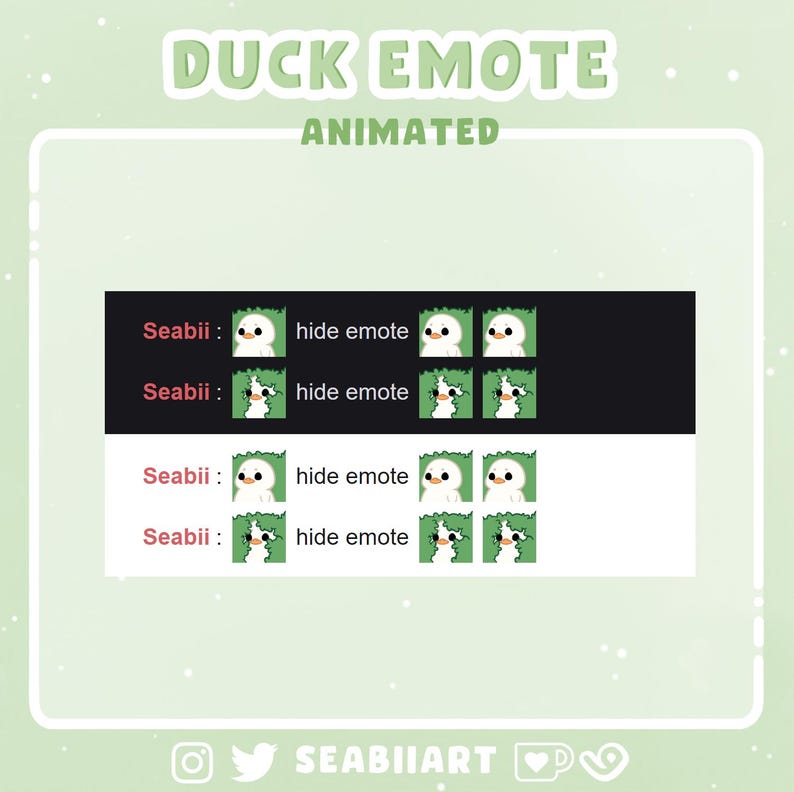 Duck | Animated Hiding Bush Meme Emote for Twitch, Discord and Youtube ...