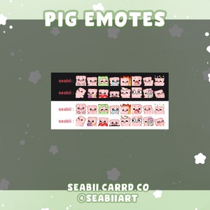 Pig Emote Pack for Twitch, Discord and Youtube P2U Emotes - Etsy