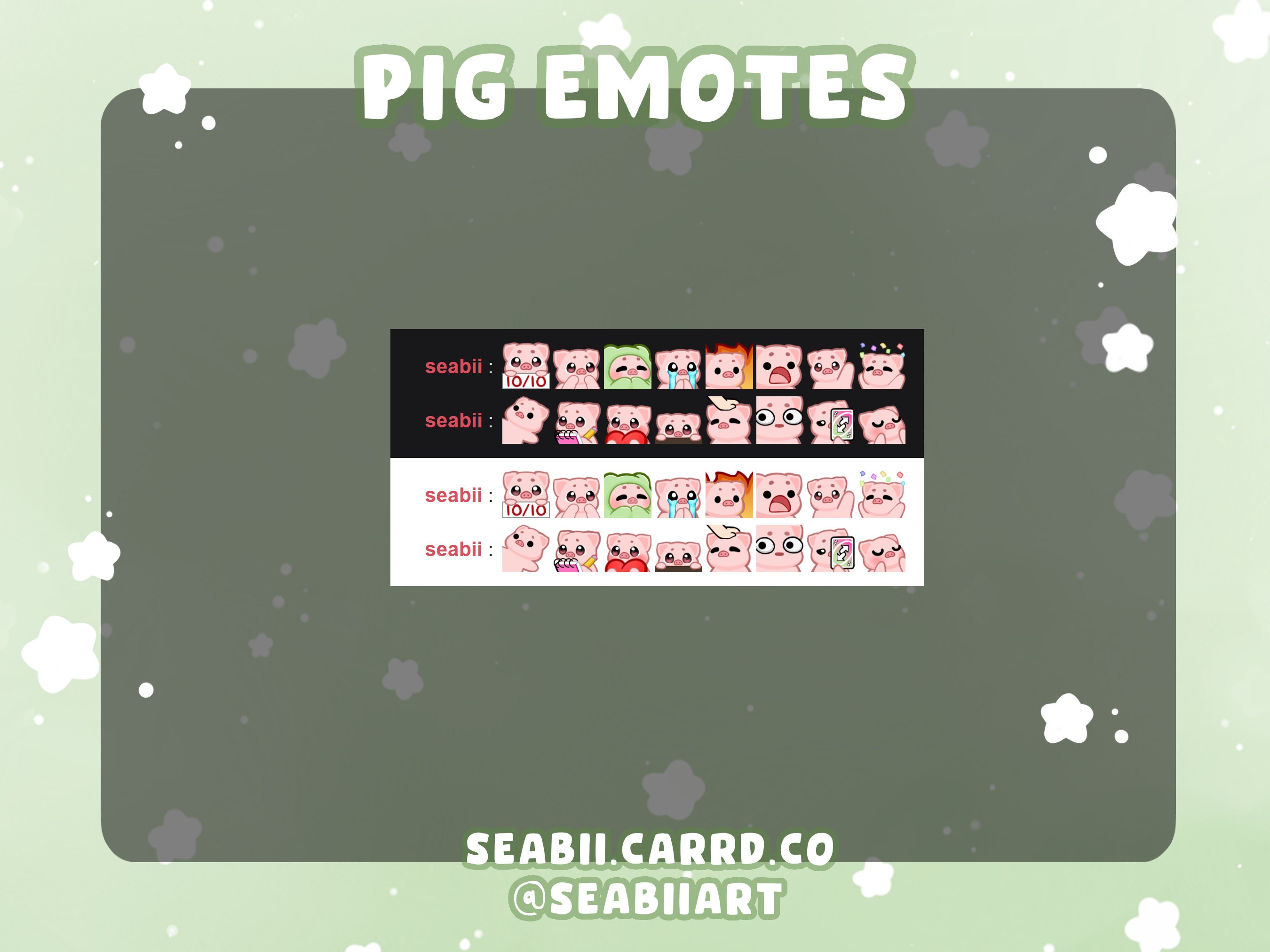Pig Emote Pack for Twitch, Discord and Youtube P2U Emotes - Etsy