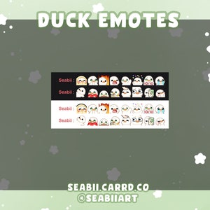 Duck Emote Pack for Twitch, Discord and Youtube P2U Emotes - Etsy