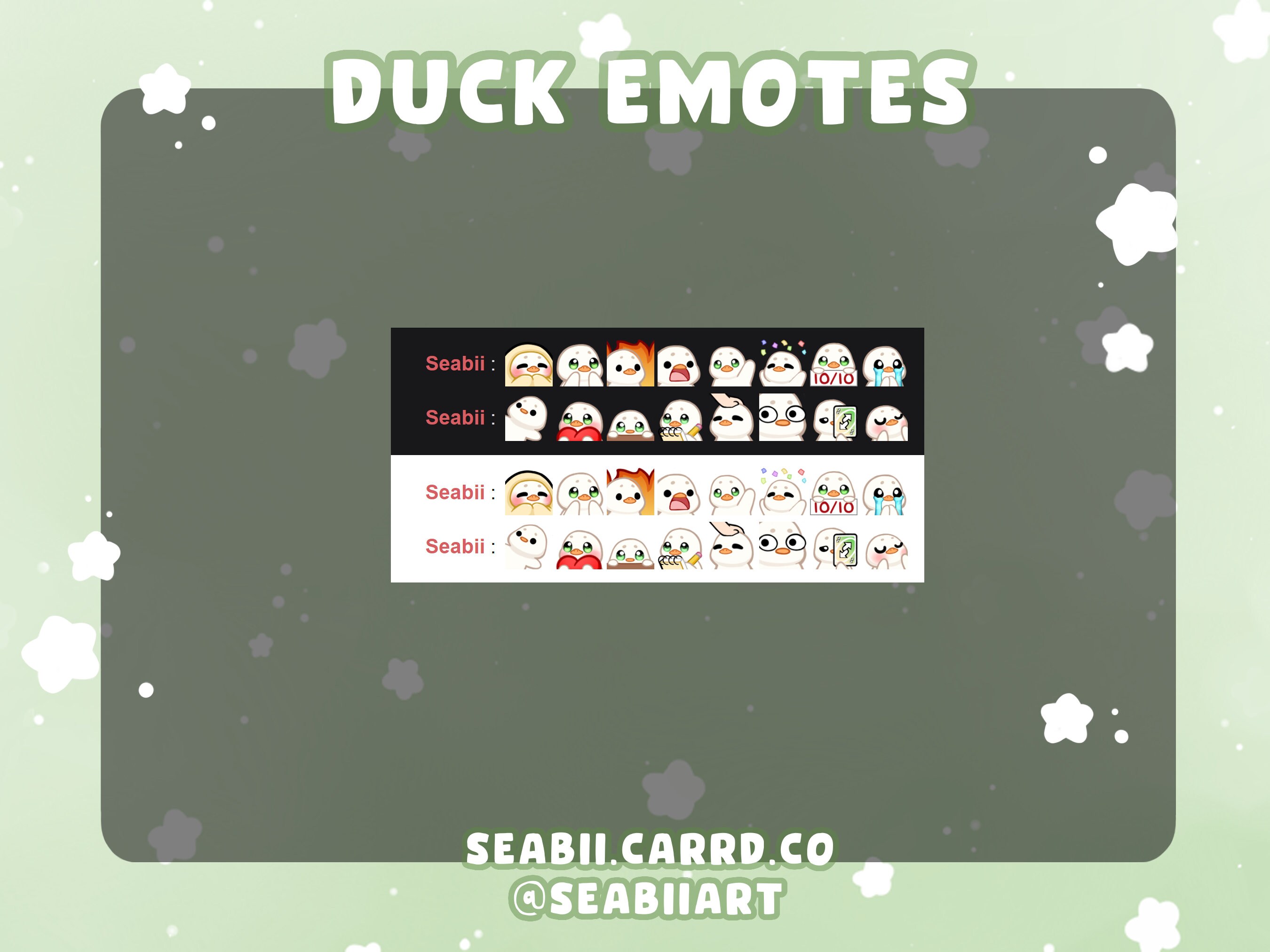 Duck Emote Pack for Twitch, Discord and Youtube P2U Emotes - Etsy