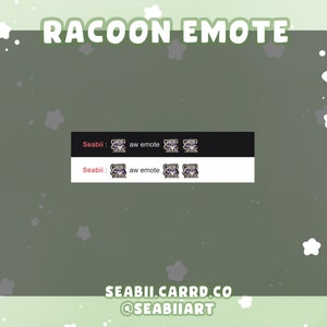 Racoon Happy Aw Emote for Twitch, Discord and Youtube P2U Emote - Etsy