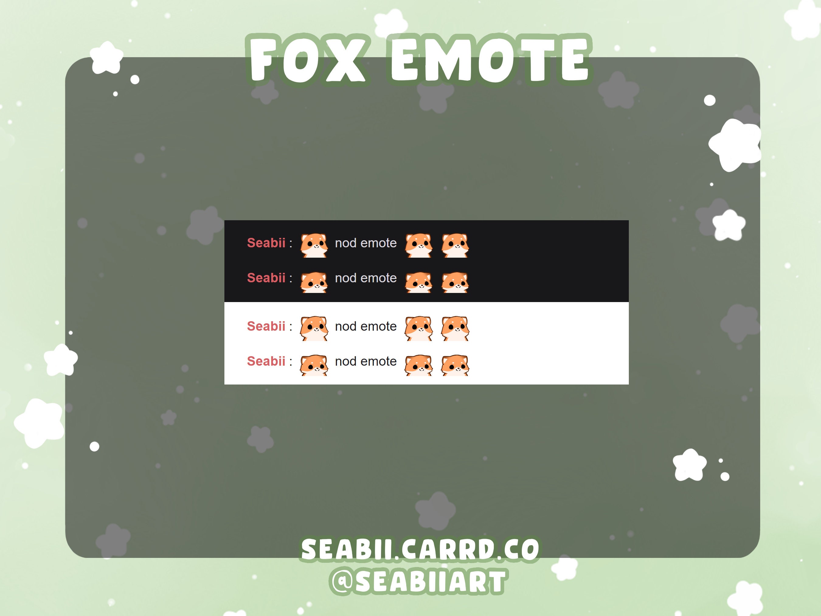 Fox Animated Nodders Emote for Twitch, Discord and Youtube 2 Different ...