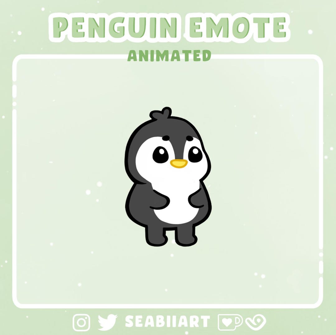 Penguin | Animated Jump Happy Dance Emote for Twitch, Discord and ...